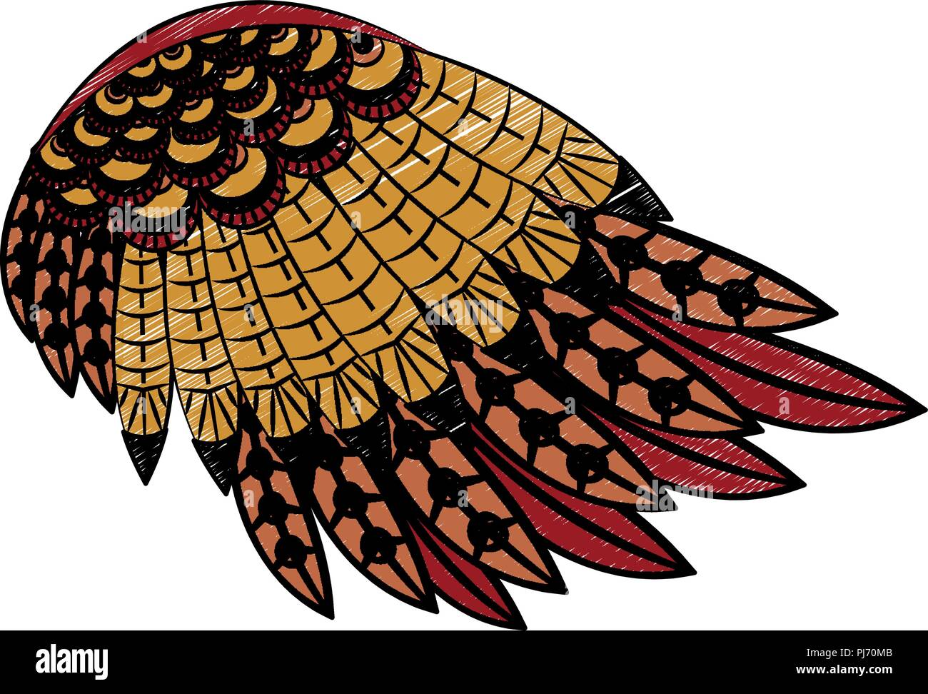 Bird wings isolated scribble Stock Vector Image & Art - Alamy