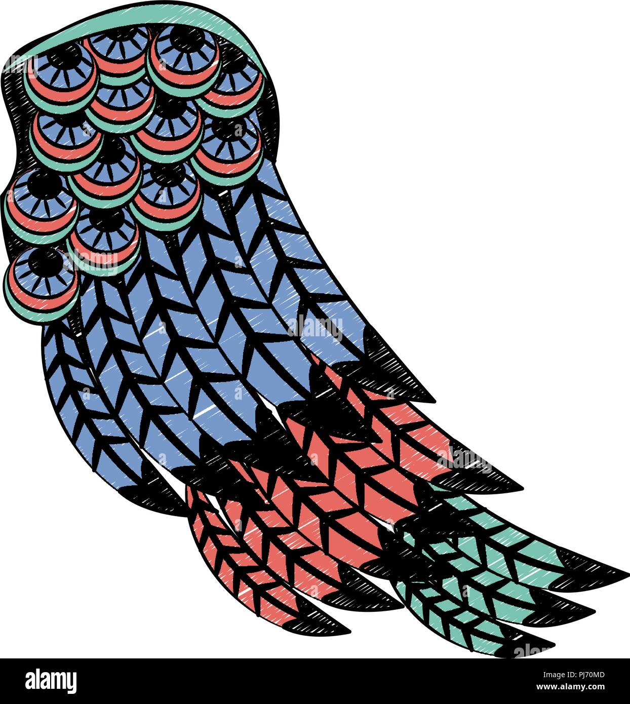 Bird wings isolated scribble Stock Vector Image & Art - Alamy