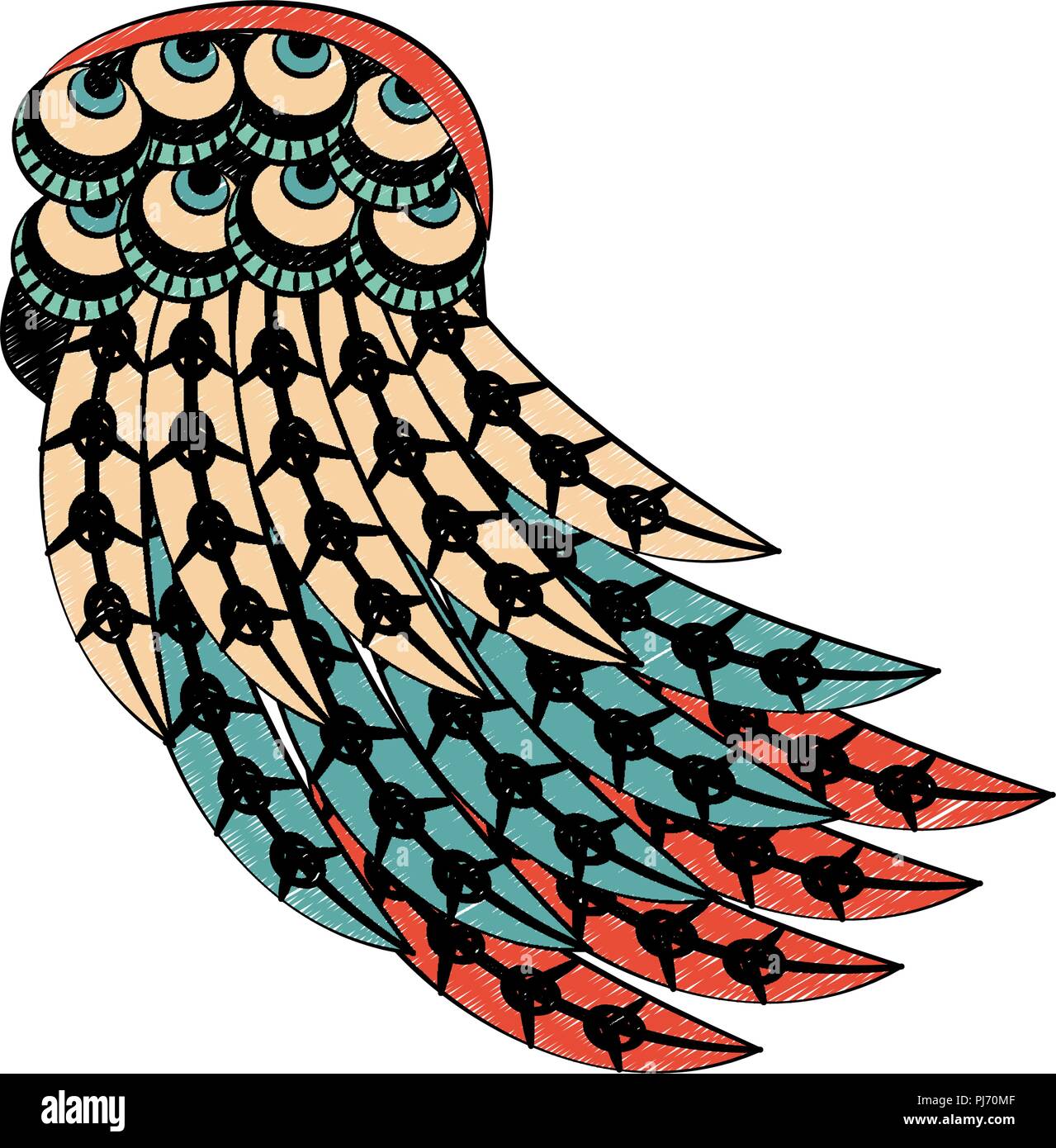 Bird wings isolated scribble Stock Vector Image & Art - Alamy