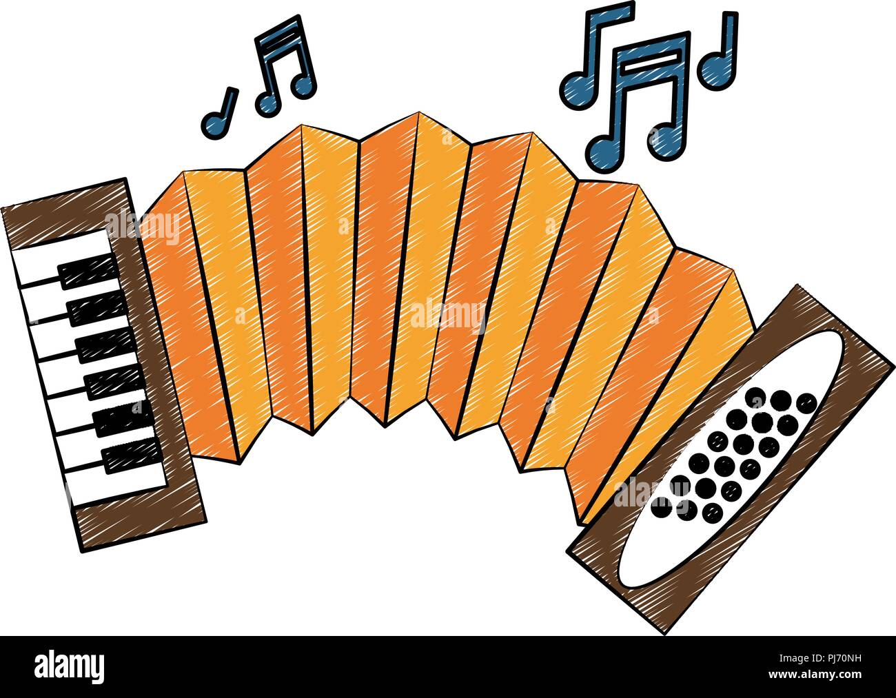 Accordion modern musical instrument Cut Out Stock Images & Pictures - Alamy