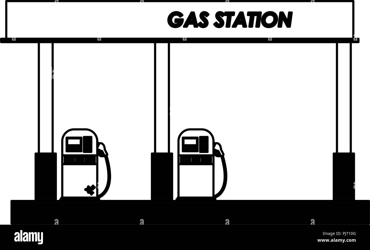 Gas Station Clipart Black And White Apple