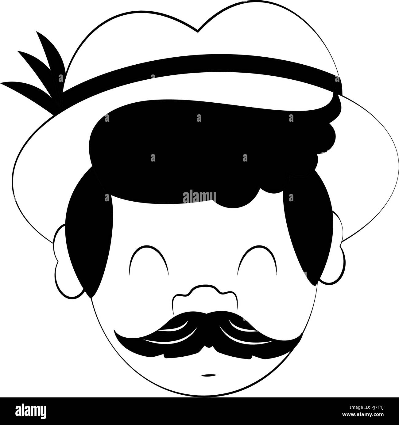 German bavarian october festival Black and White Stock Photos & Images ...