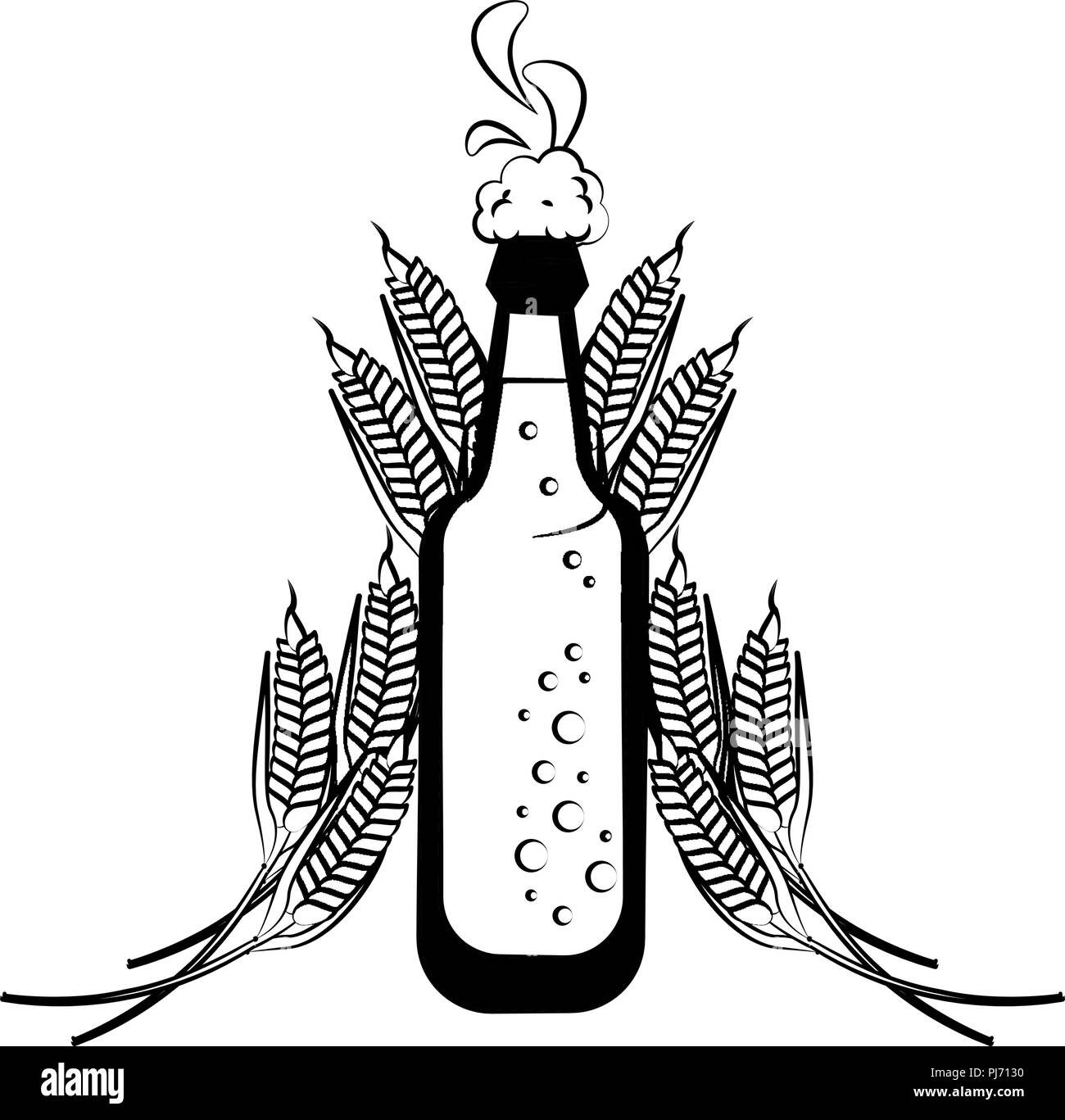 Alcohol bottle in close Stock Vector Images - Alamy