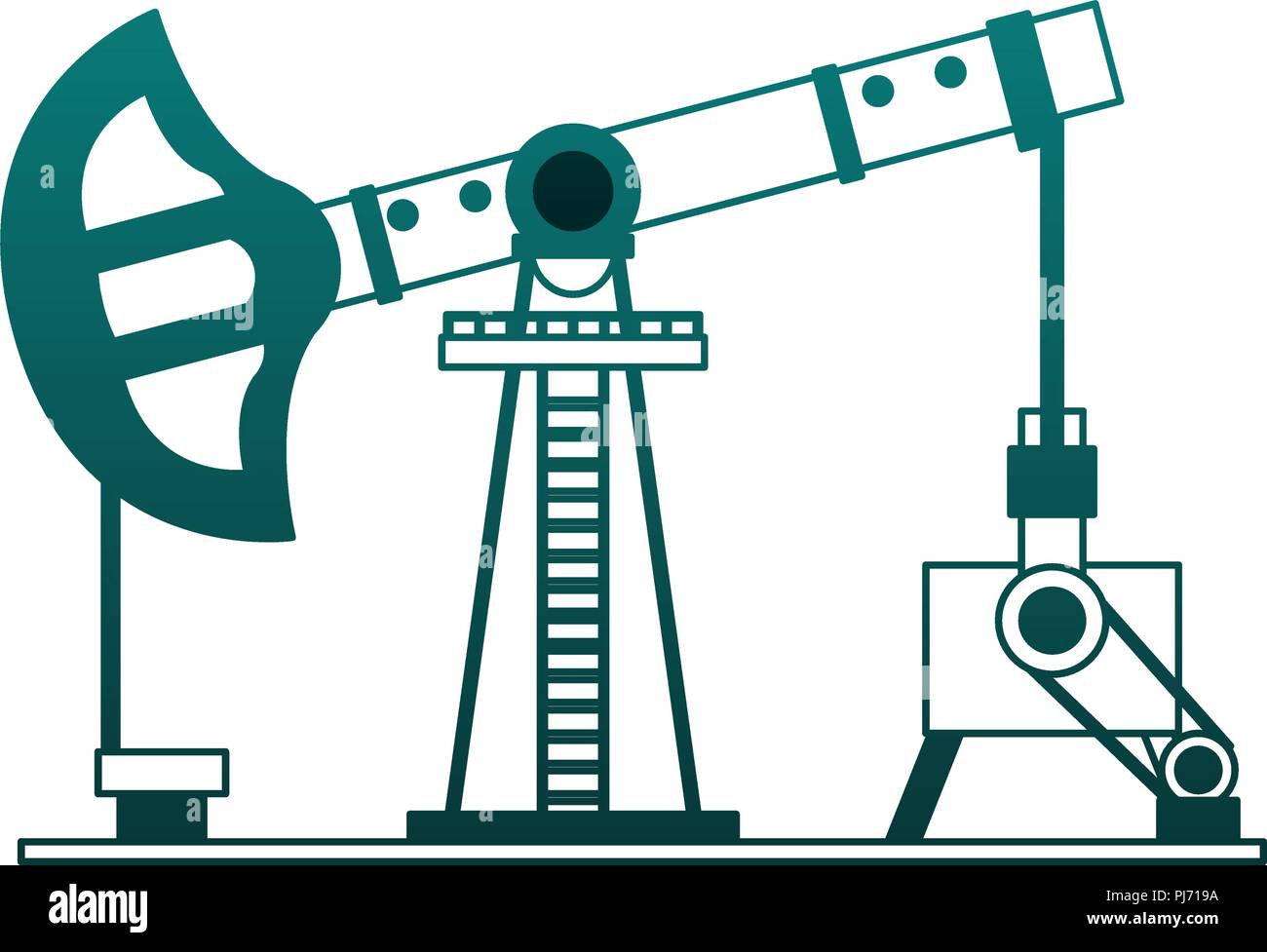 Oil drilling well blue Stock Vector Images - Alamy