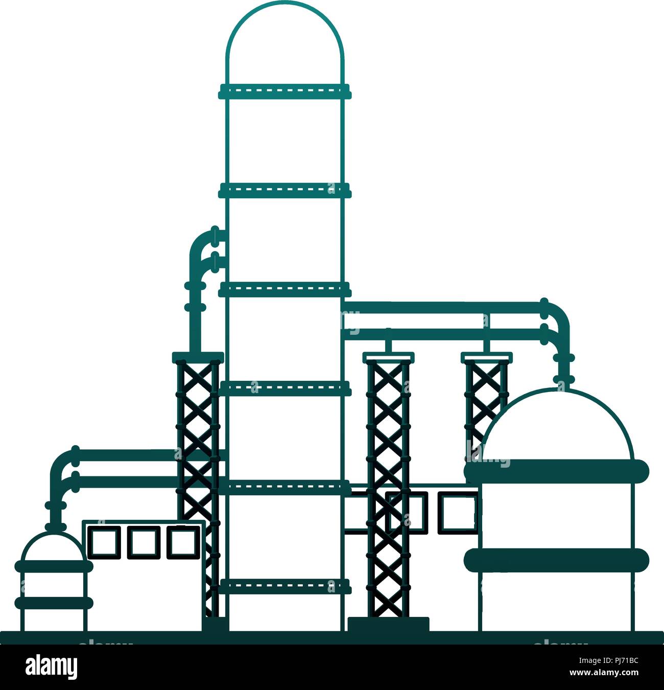 Blue industrial plant work Stock Vector Images - Alamy