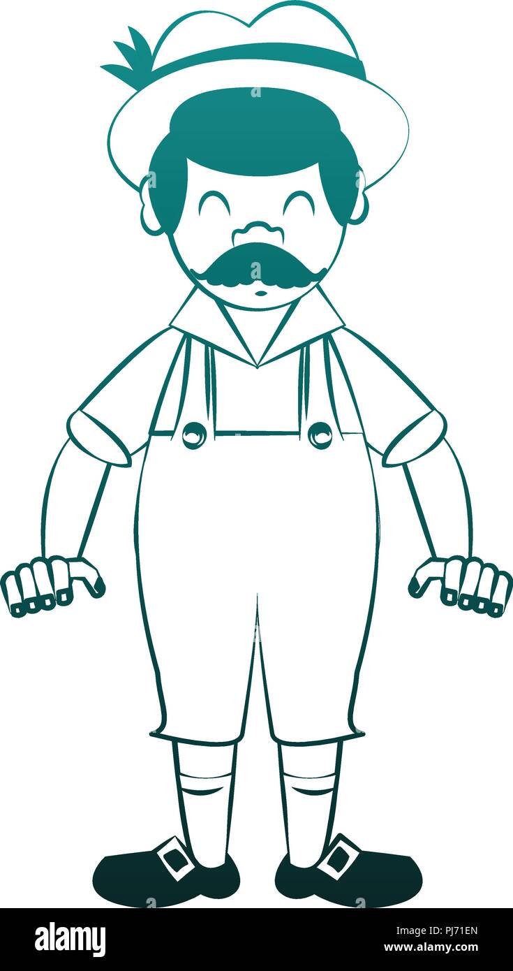 Cartoon Illustration German Man In High Resolution Stock Photography ...