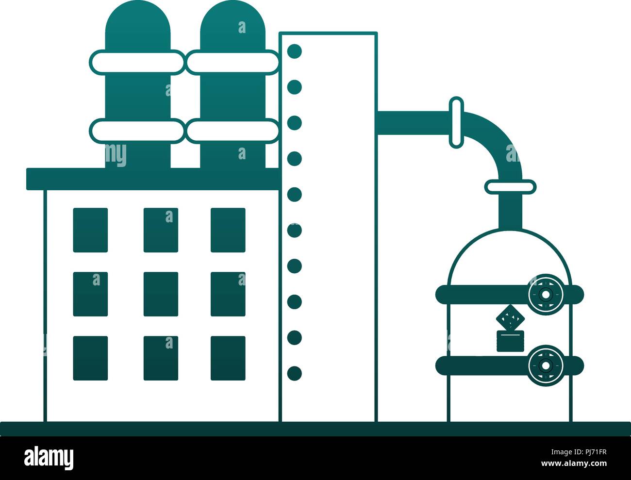 Plant industry machines in blue lines Stock Vector Image & Art - Alamy