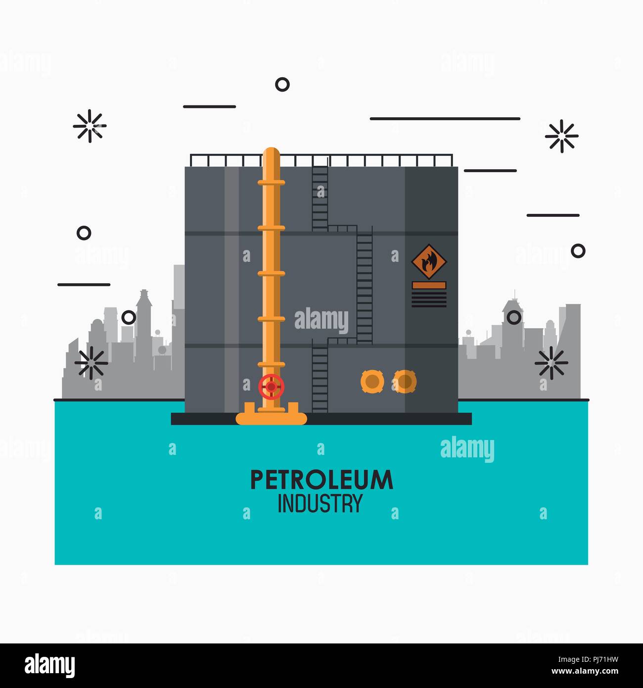 Petroleum industry scenery Stock Vector Image & Art - Alamy