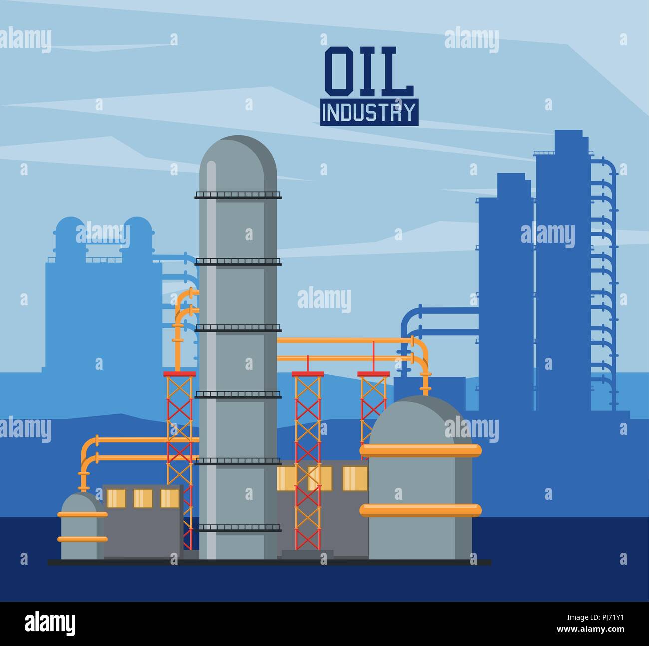 Oil plant industry Stock Vector Image & Art - Alamy