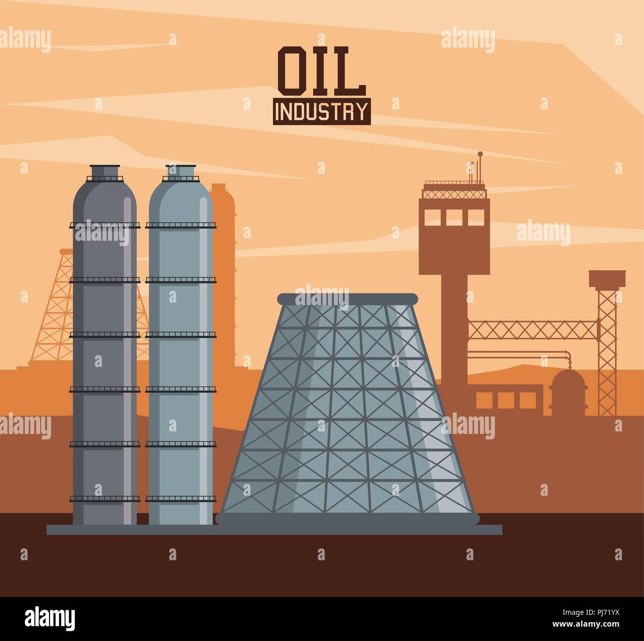 Oil plant industry Stock Vector Image & Art - Alamy