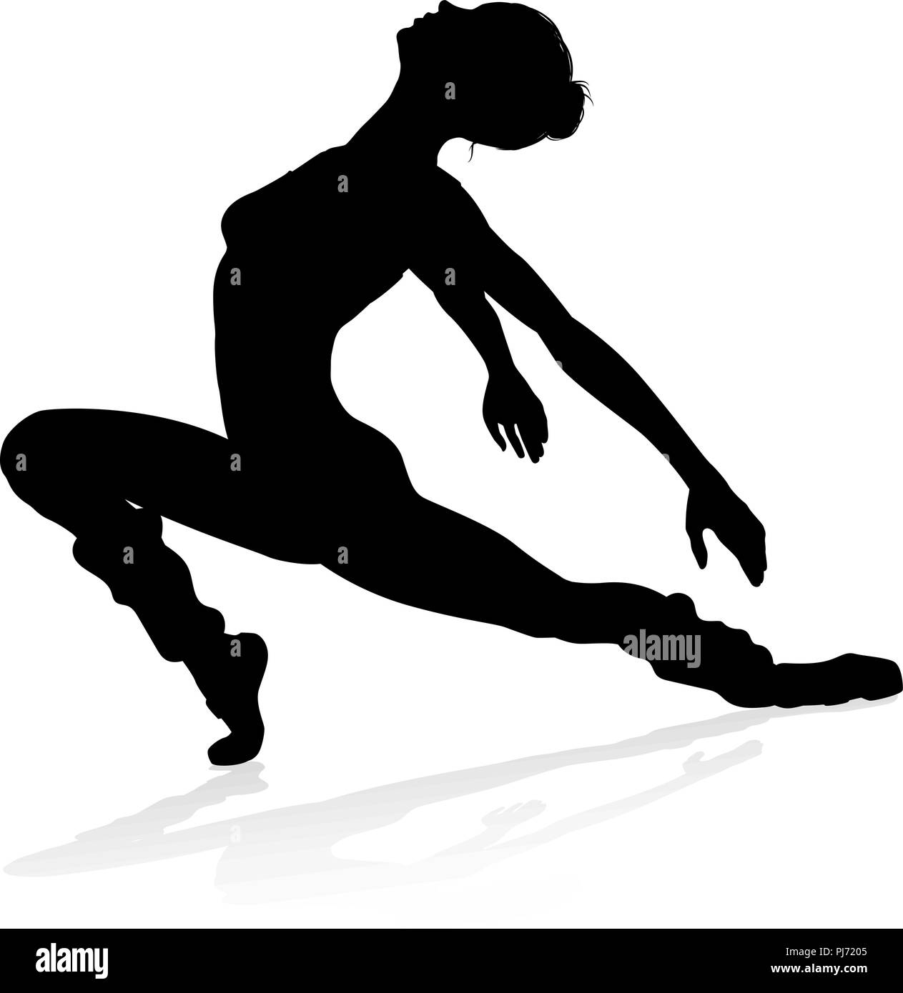 Illustration beautiful dancing ballerina isolated hi-res stock ...