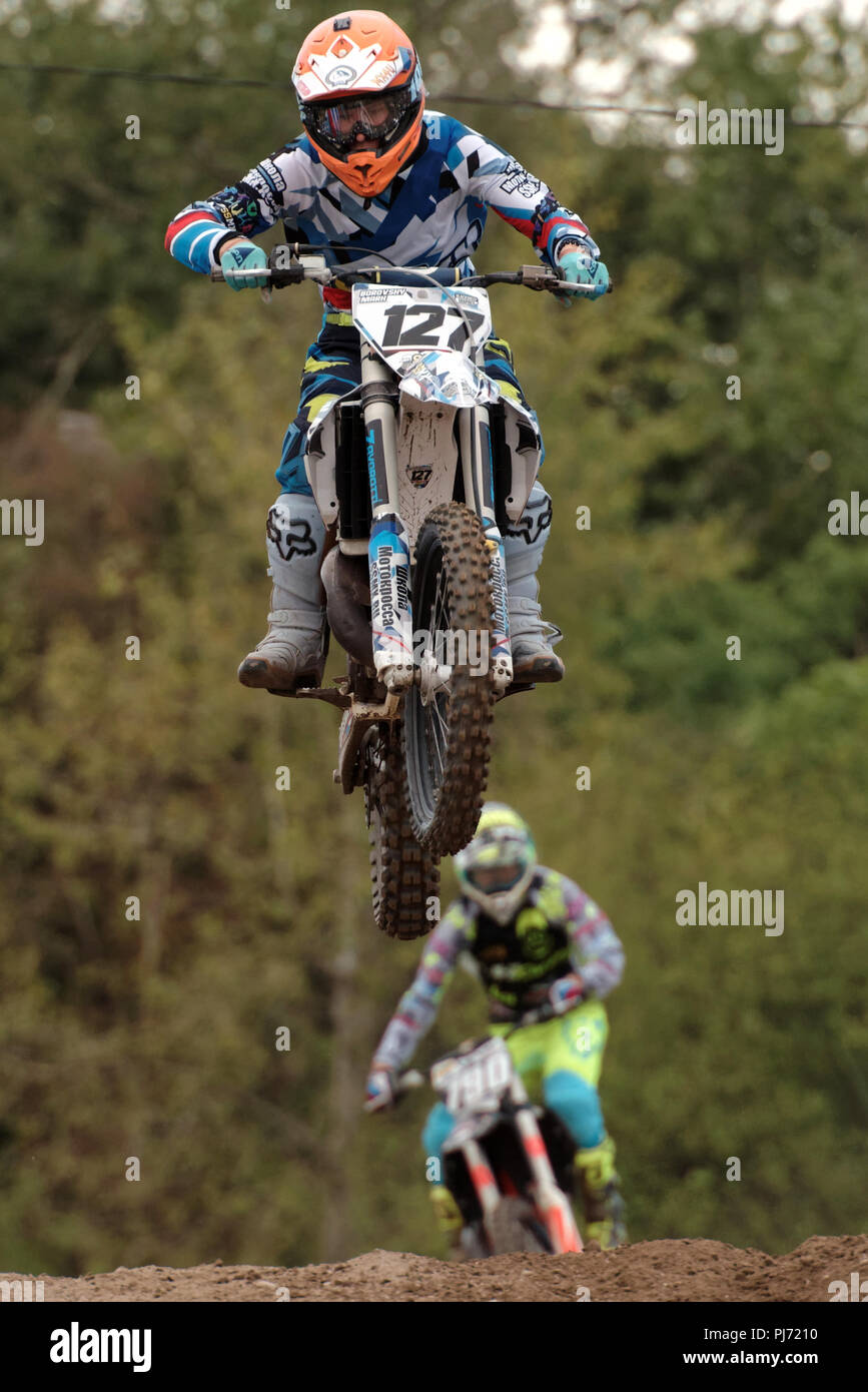 St. Petersburg, Russia - September 2, 2018: Athletes compete in third ...