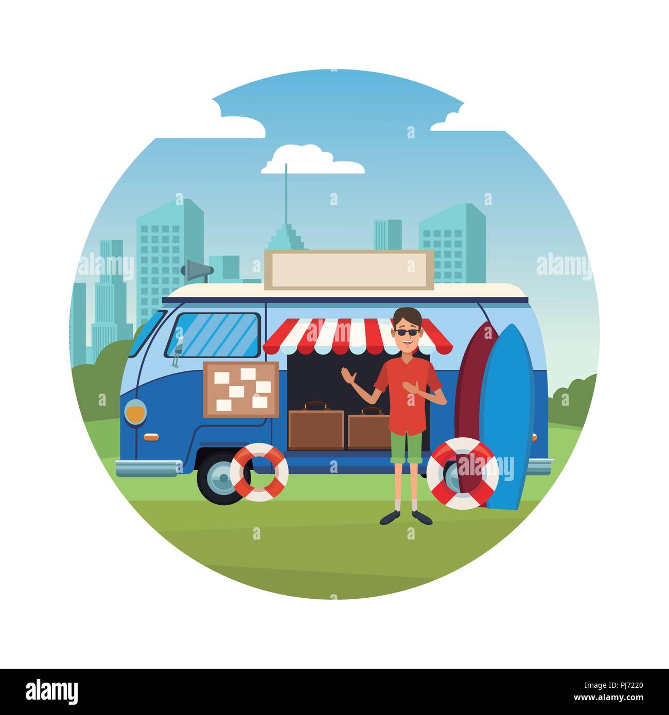 Meat van Stock Vector Images - Alamy