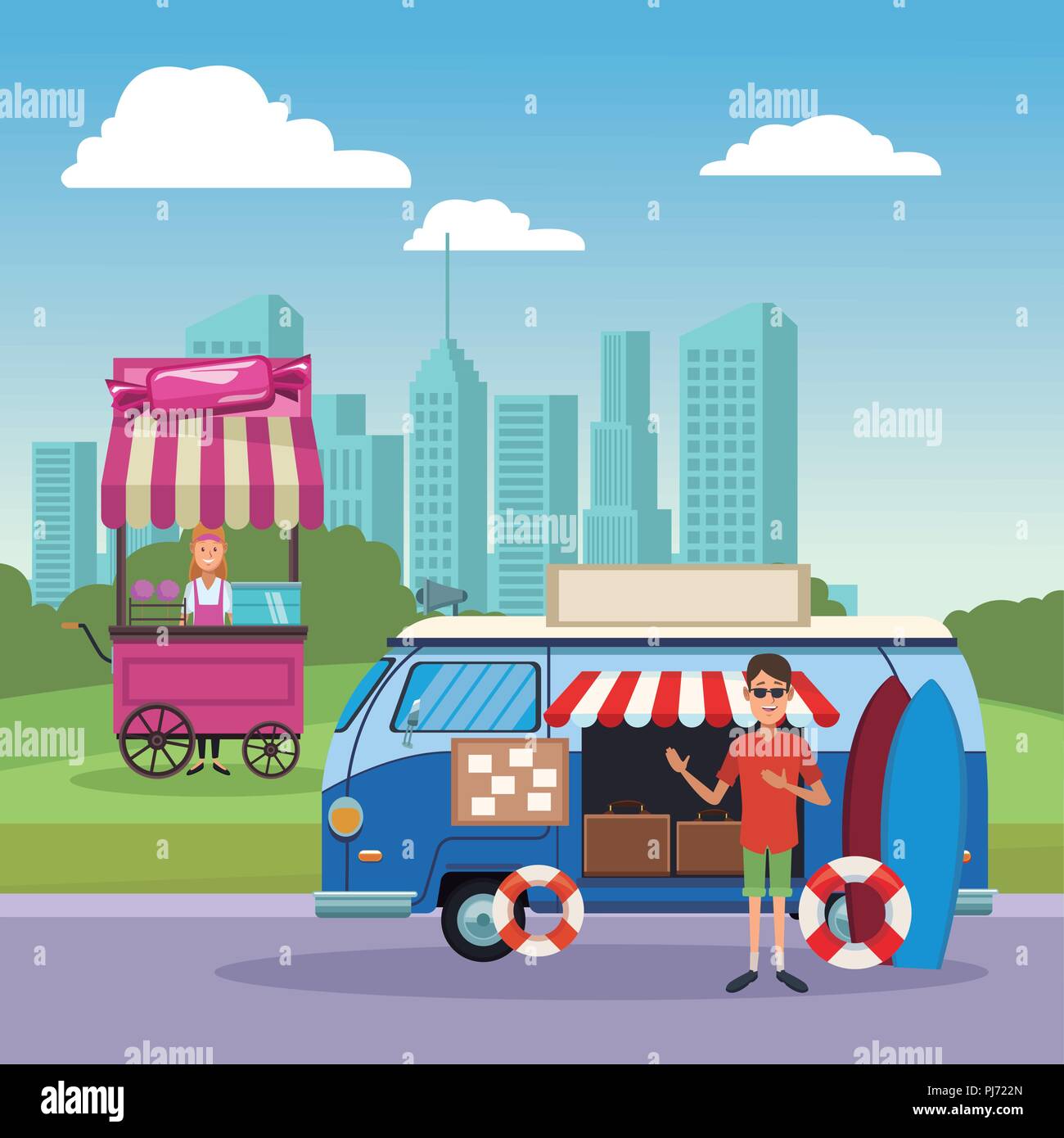 Food booth and shops Stock Vector Image & Art - Alamy