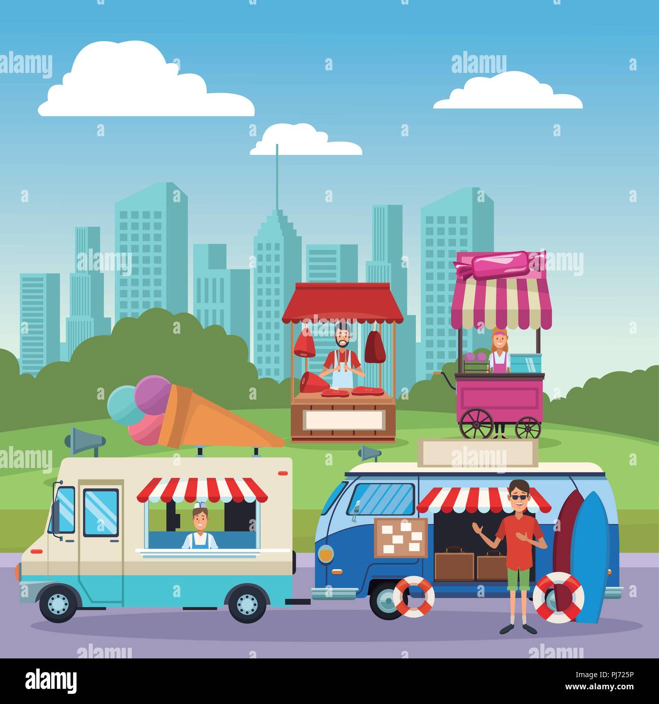 Food booth and shops Stock Vector Image & Art - Alamy