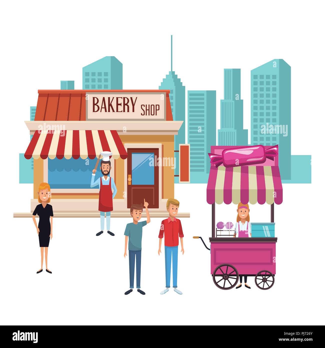 Food booth and shops Stock Vector Image & Art - Alamy