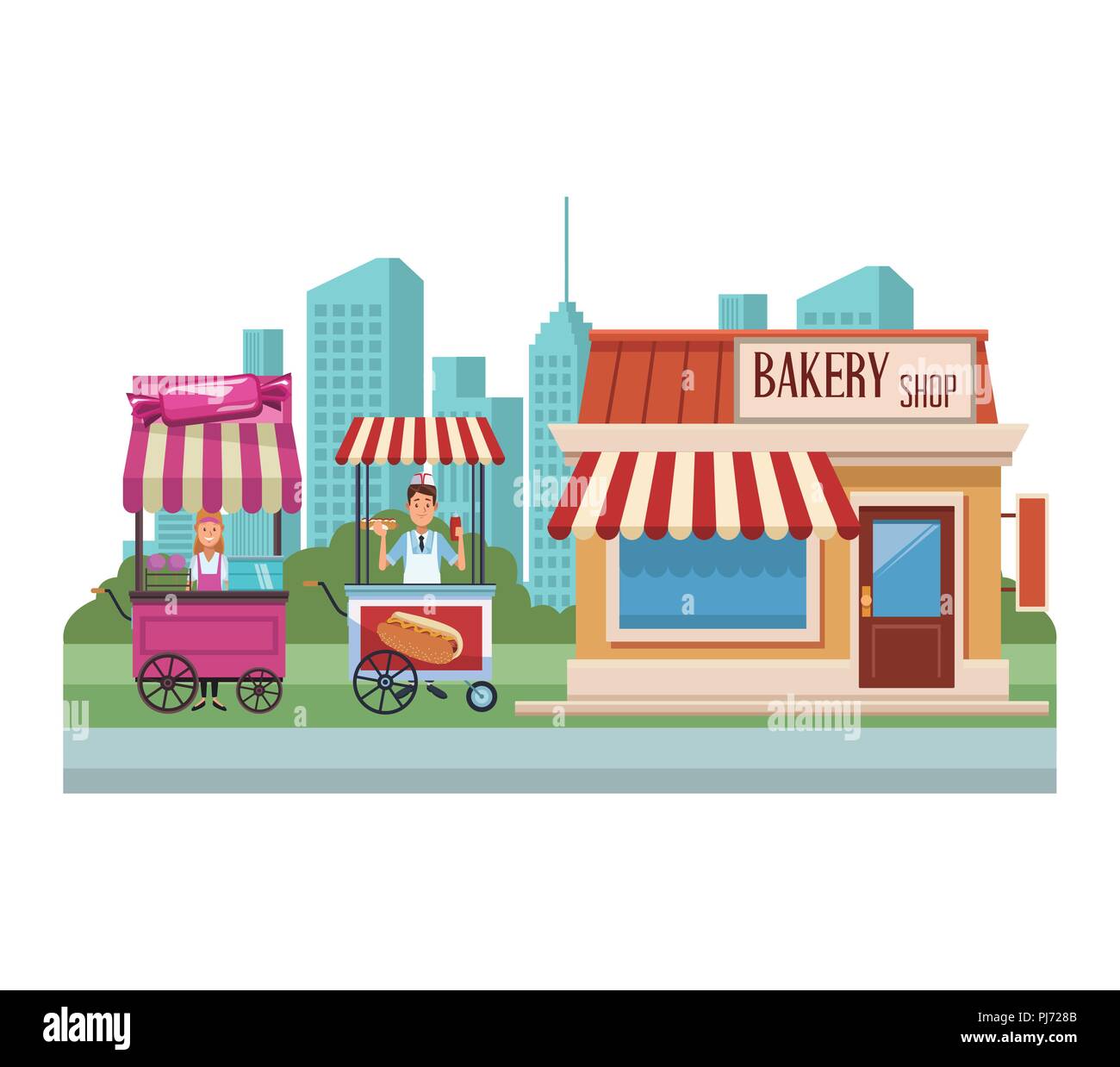 Food booth and shops Stock Vector Image & Art - Alamy