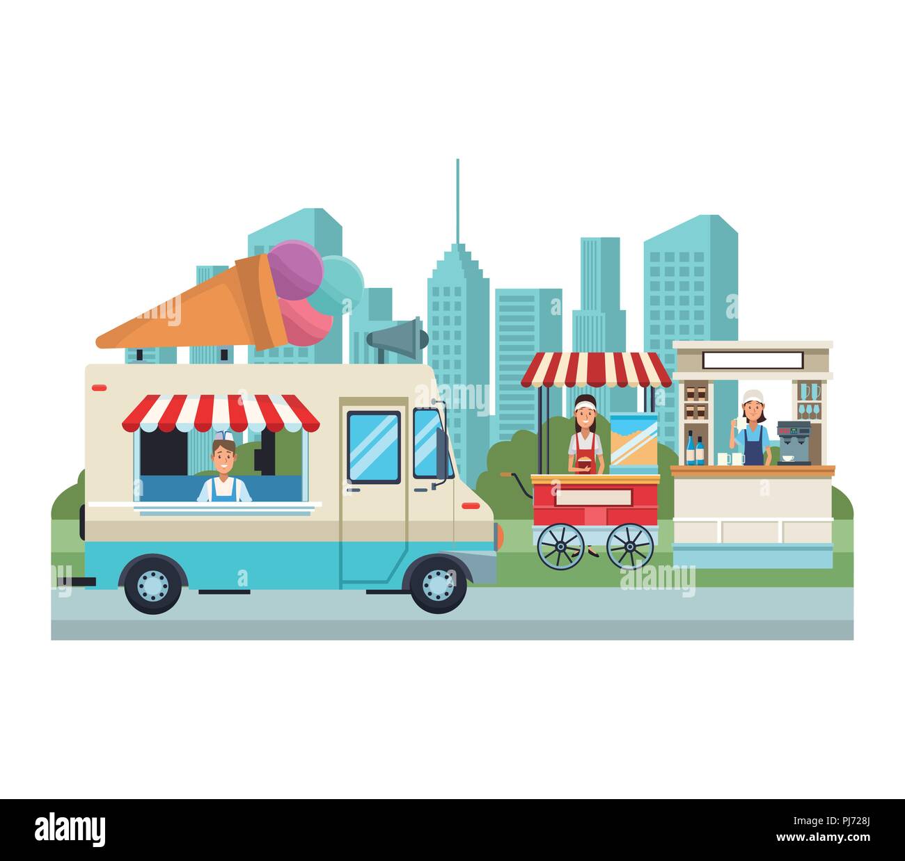 Food booth and shops Stock Vector Image & Art - Alamy