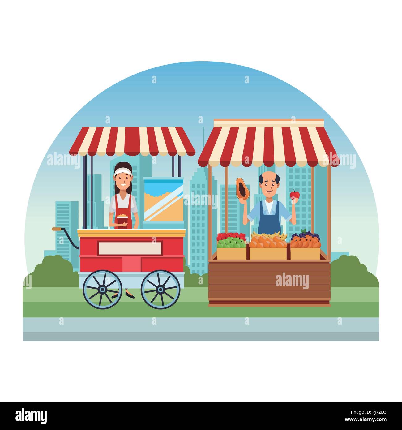 Food booth and shops Stock Vector Image & Art - Alamy