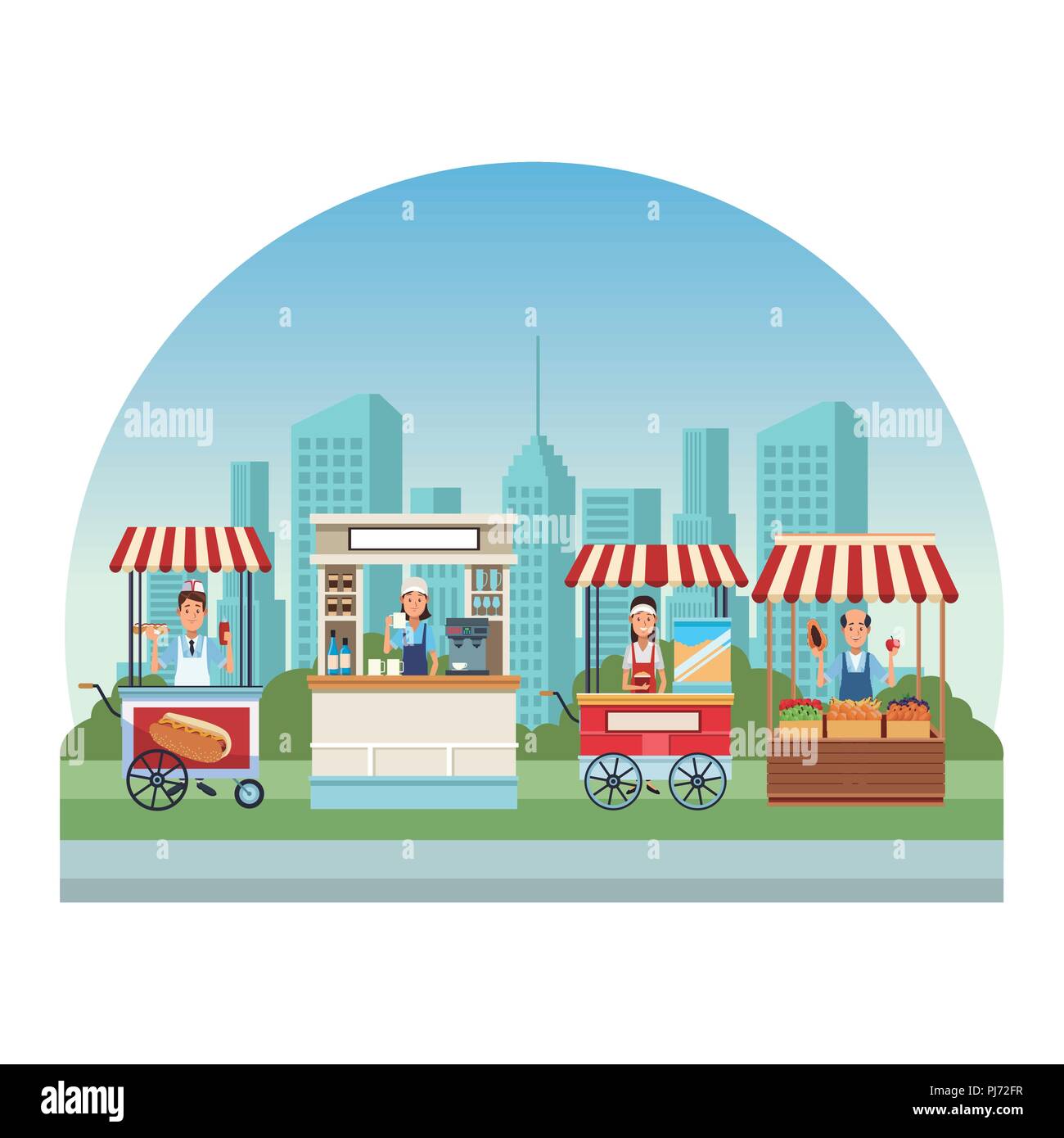 Mall coffee shops Stock Vector Images - Alamy