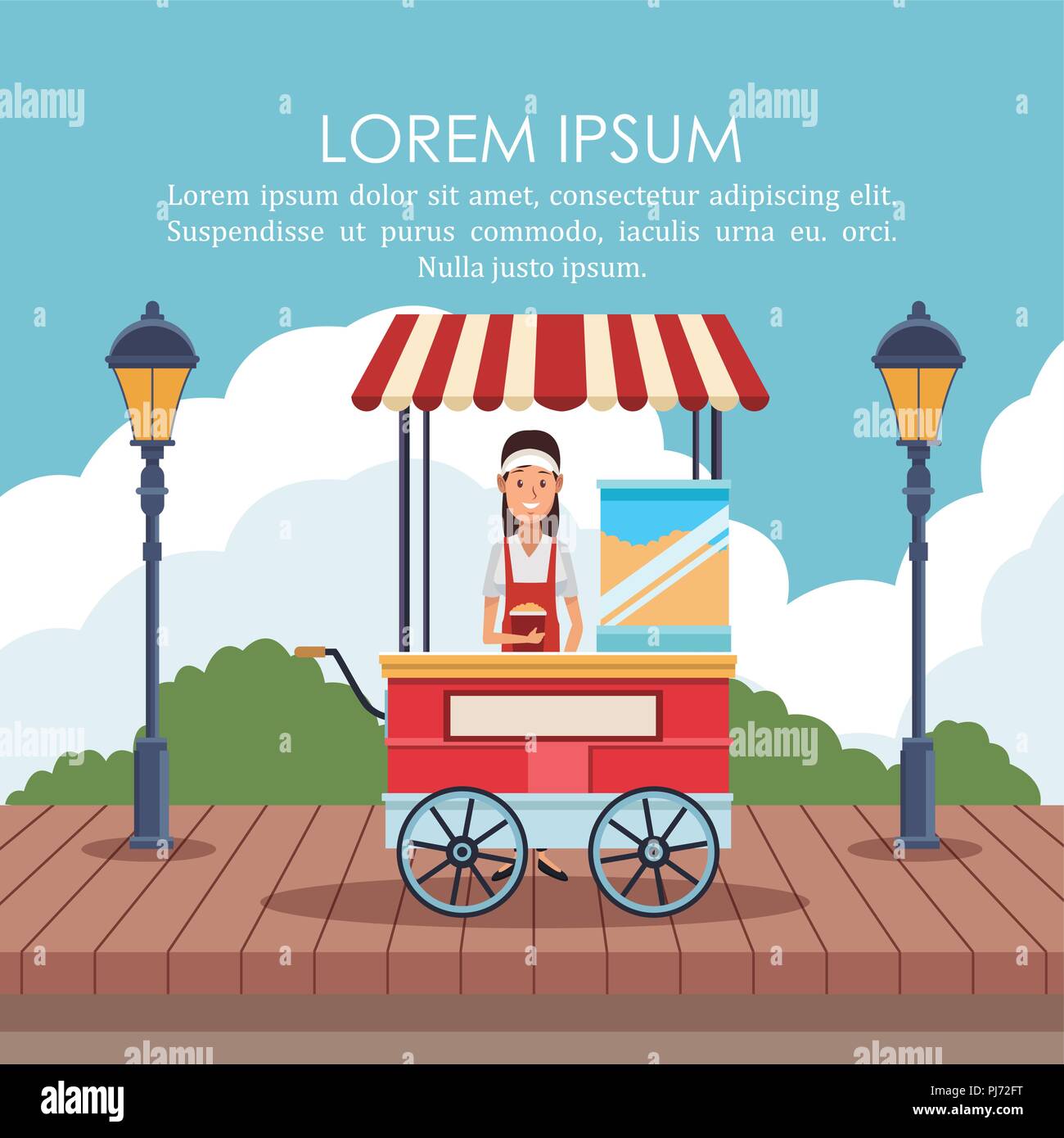 Food stand poster Stock Vector Image & Art - Alamy