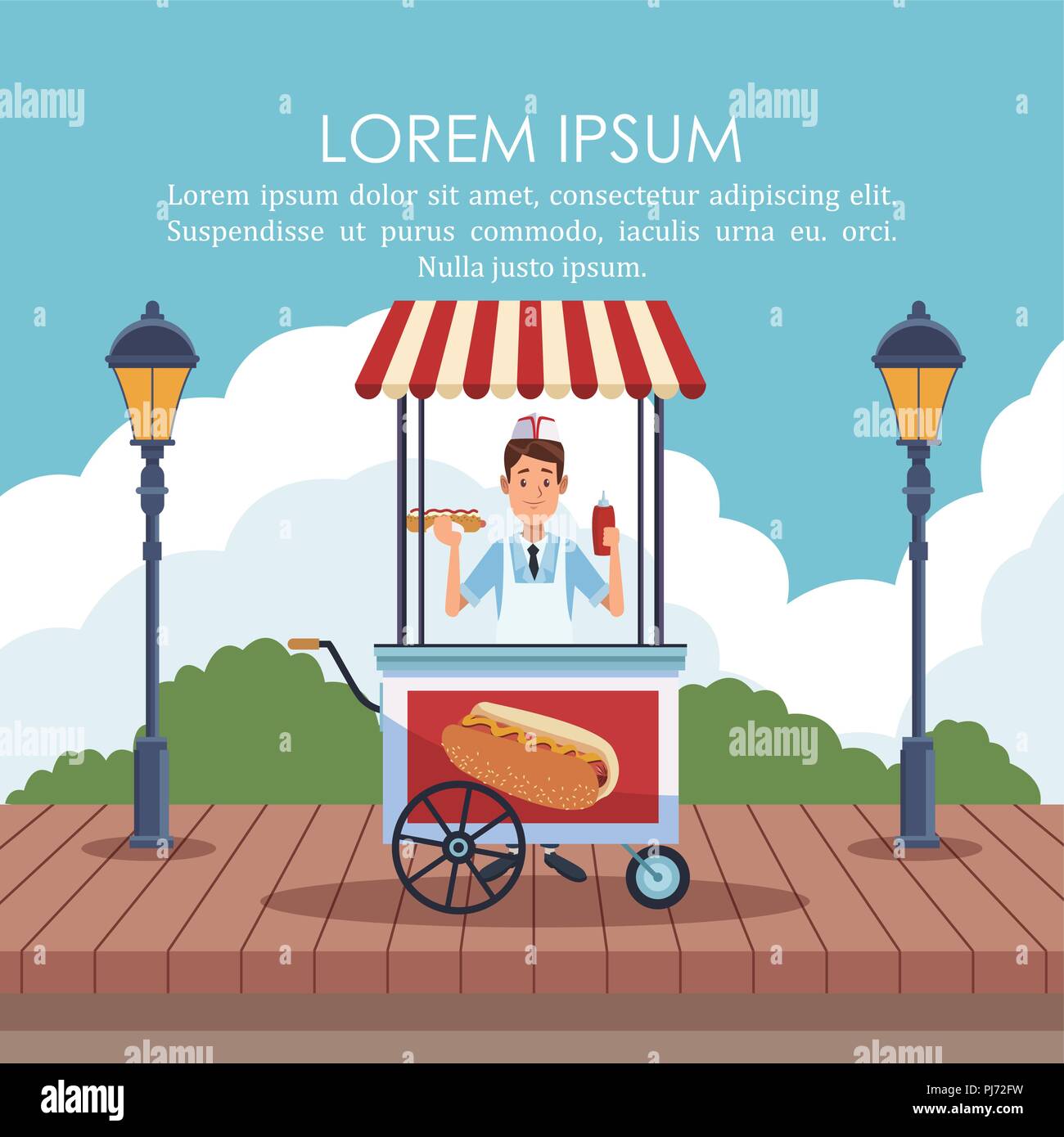 Food stand poster Stock Vector Image & Art - Alamy