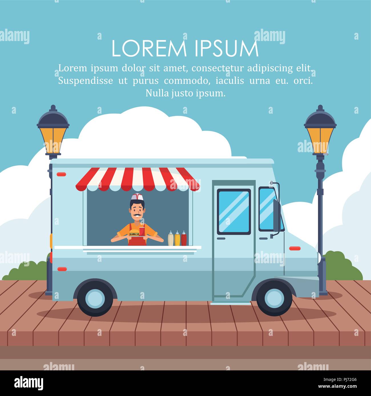 Food stand poster Stock Vector Image & Art - Alamy