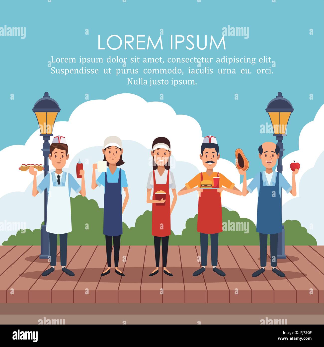 Food stand poster Stock Vector Image & Art - Alamy