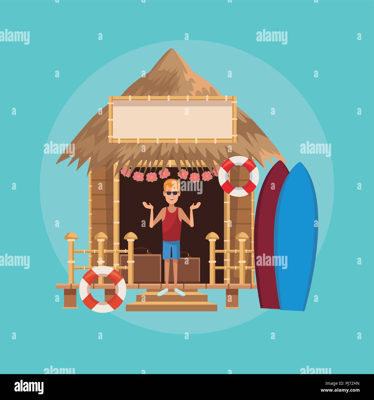 Beach kiosk cartoon Stock Vector Image & Art - Alamy