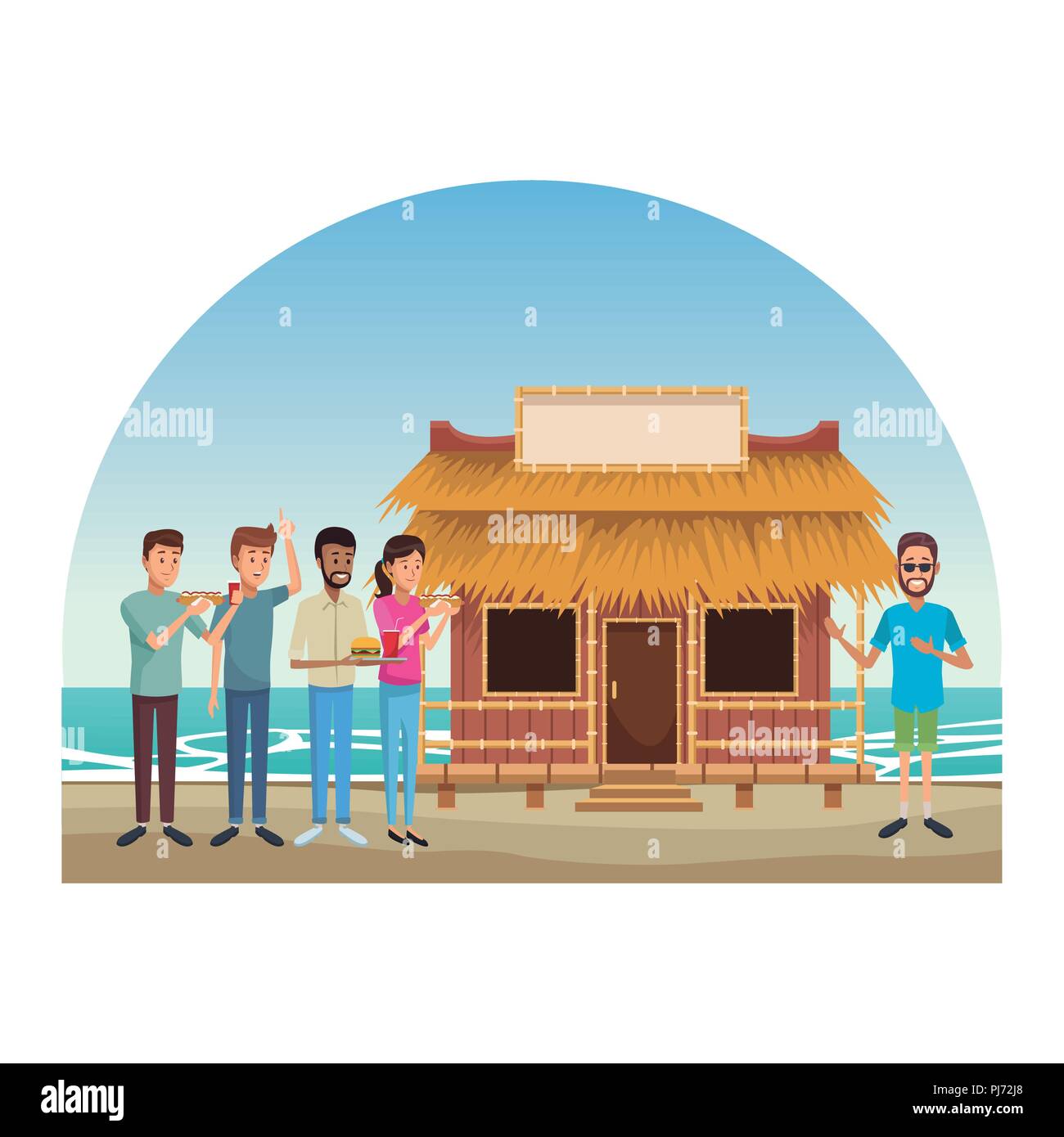 Beach pavilion not france Stock Vector Images - Alamy
