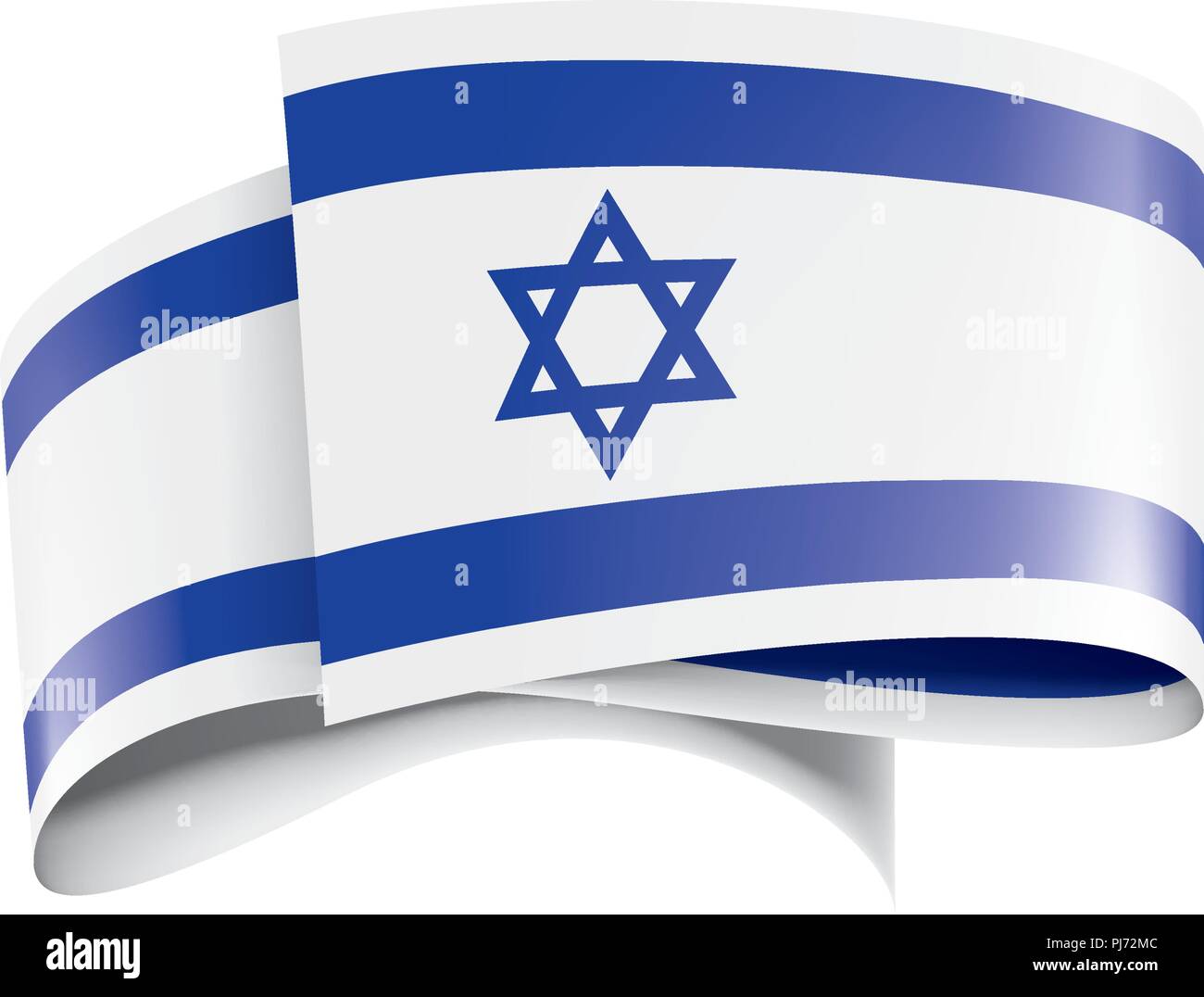Israel flag, vector illustration on a white background Stock Vector ...