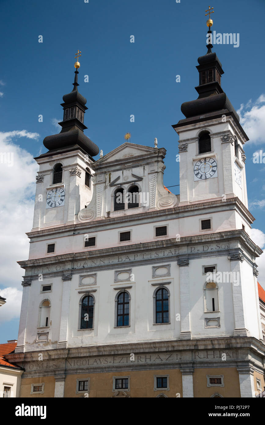 The Saint John the Baptist cathedral in Trnava, Slovakia Stock Photo ...