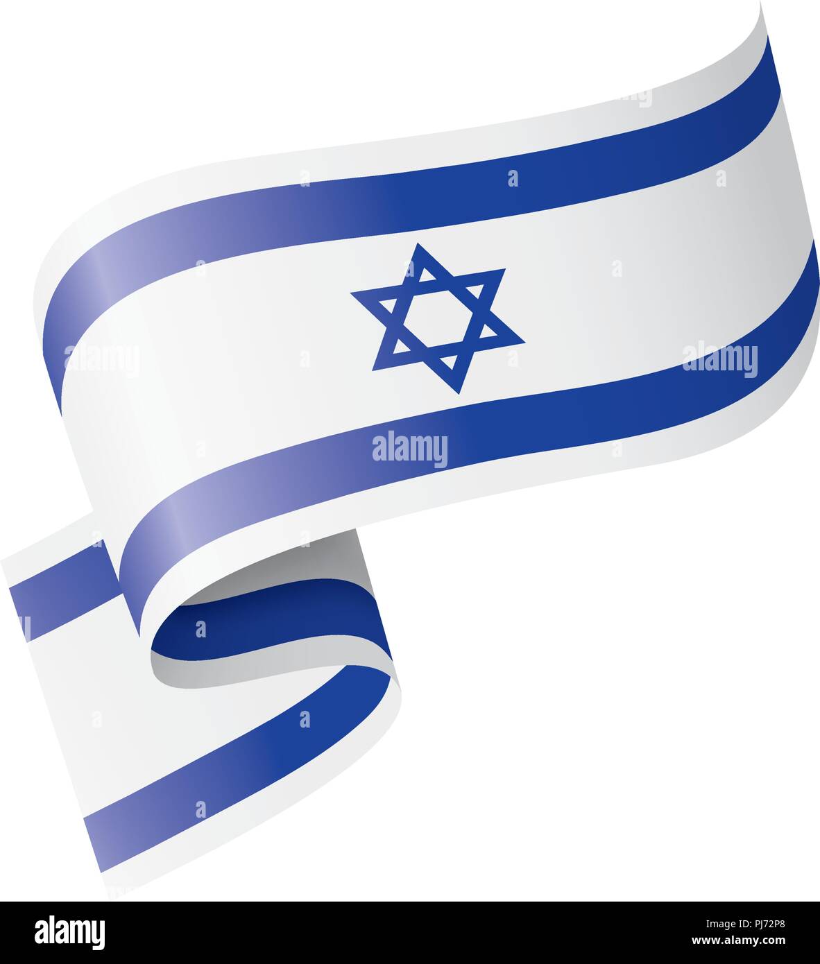 Israel flag, vector illustration on a white background Stock Vector ...