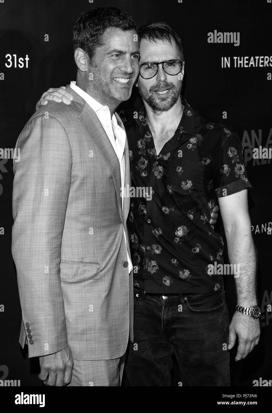 New York, NY - August 29, 2018: David Rosenthal and Sam Rockwell attend ...