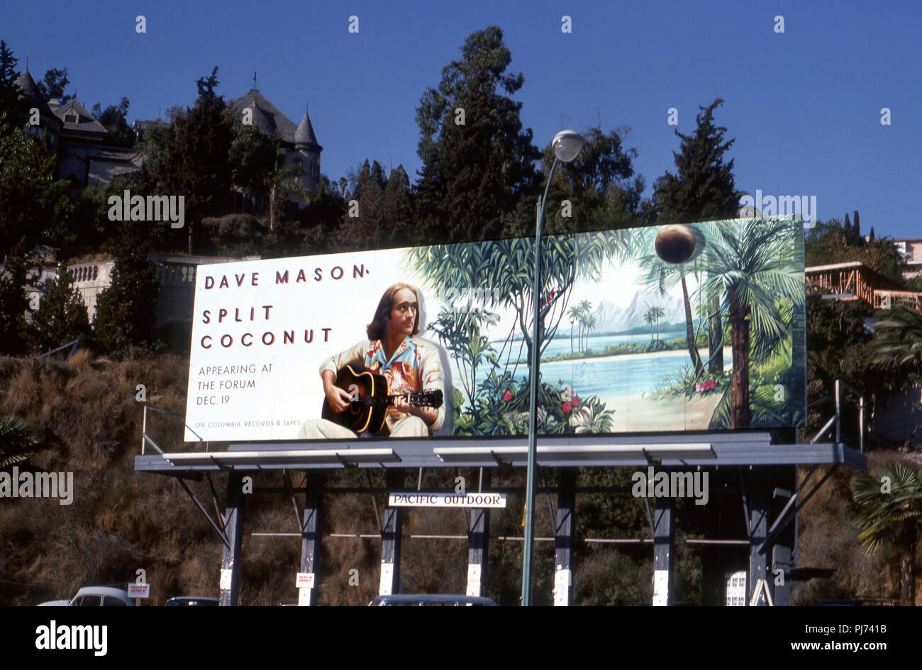 Dave Mason billboard for record Split Coconut on the Sunset Styrip in ...