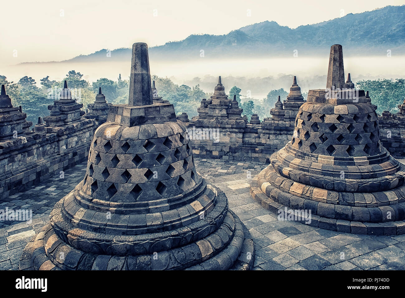 Ancient buddhist temple borobudur in hi-res stock photography and ...
