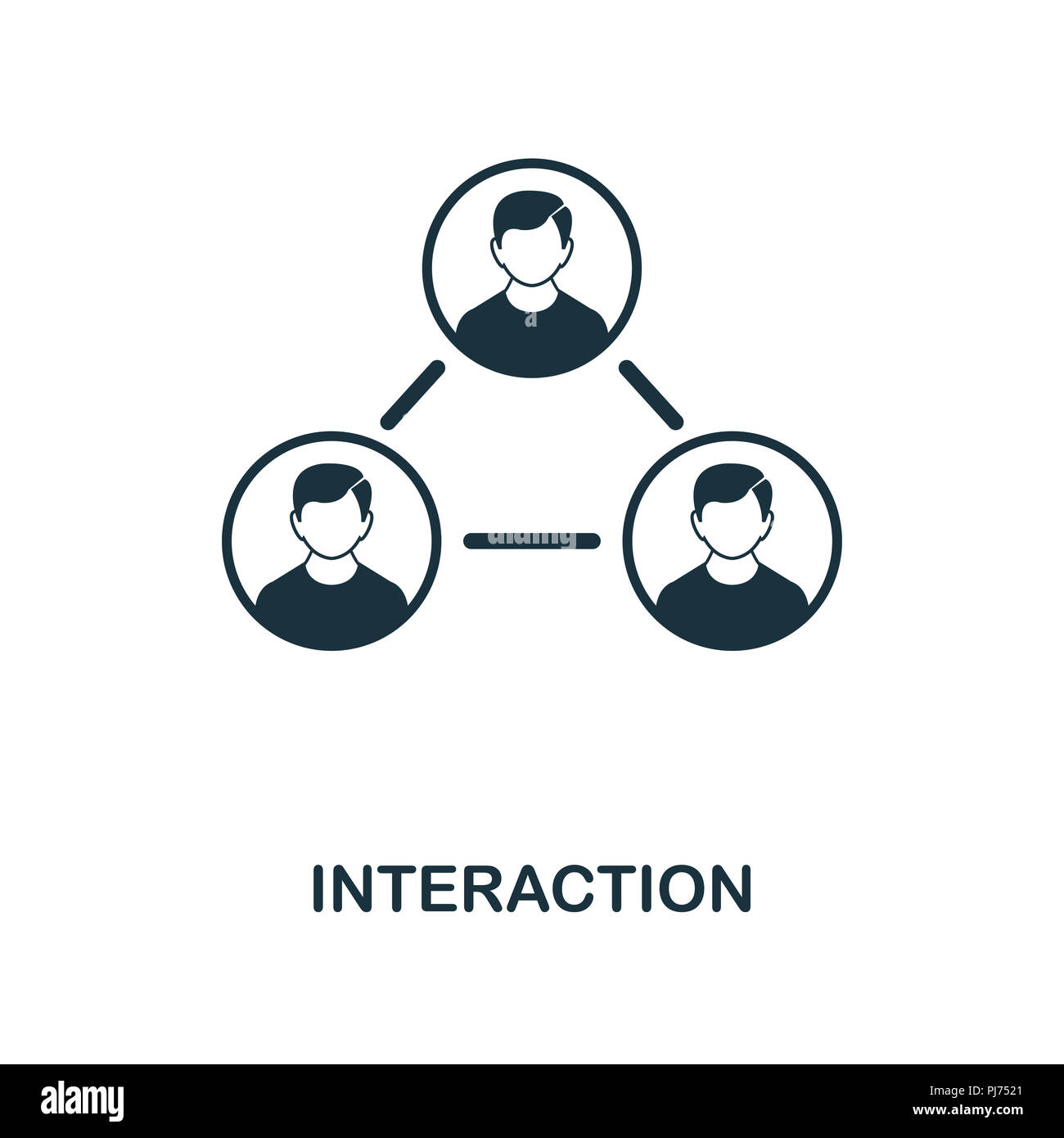 Interaction icon. Monochrome style design from management collection ...