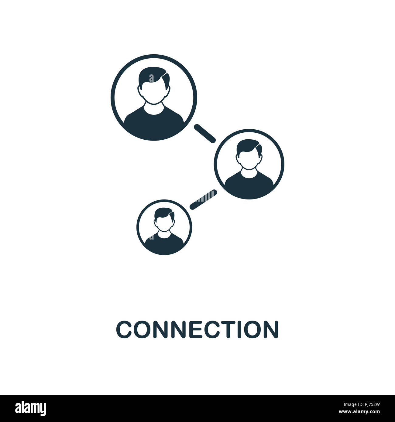 Connection icon. Monochrome style design from management collection. UI ...