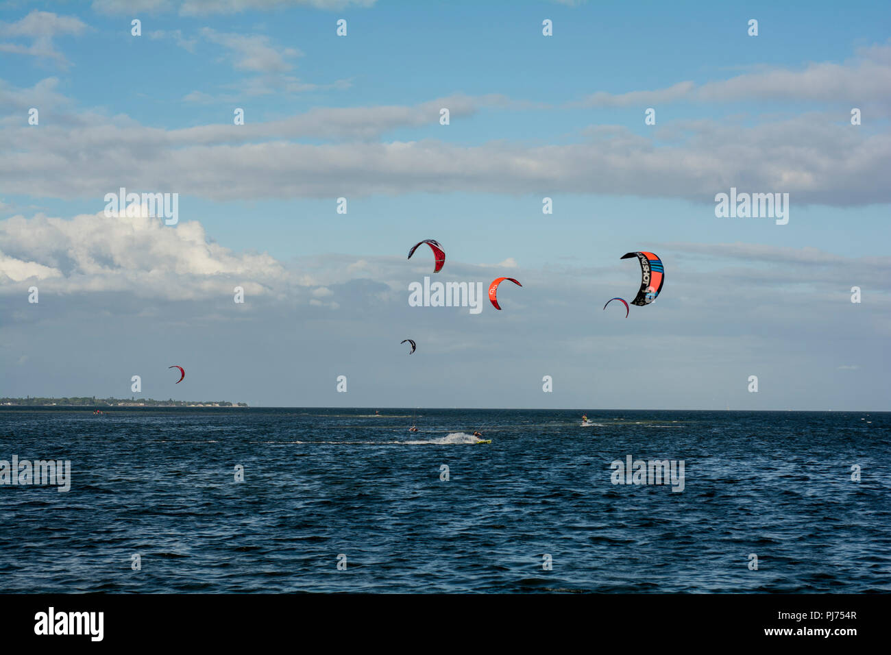 kiting over ocean Stock Photo - Alamy