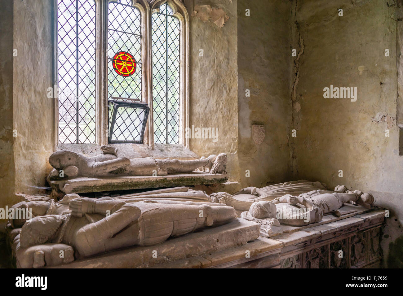 The effigies of Sir John de la Mare, Richard Prater and Sir John Paulet ...