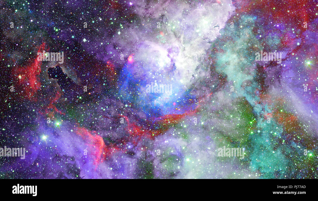 Nebula and stars in outer space. Elements of this image furnished by ...