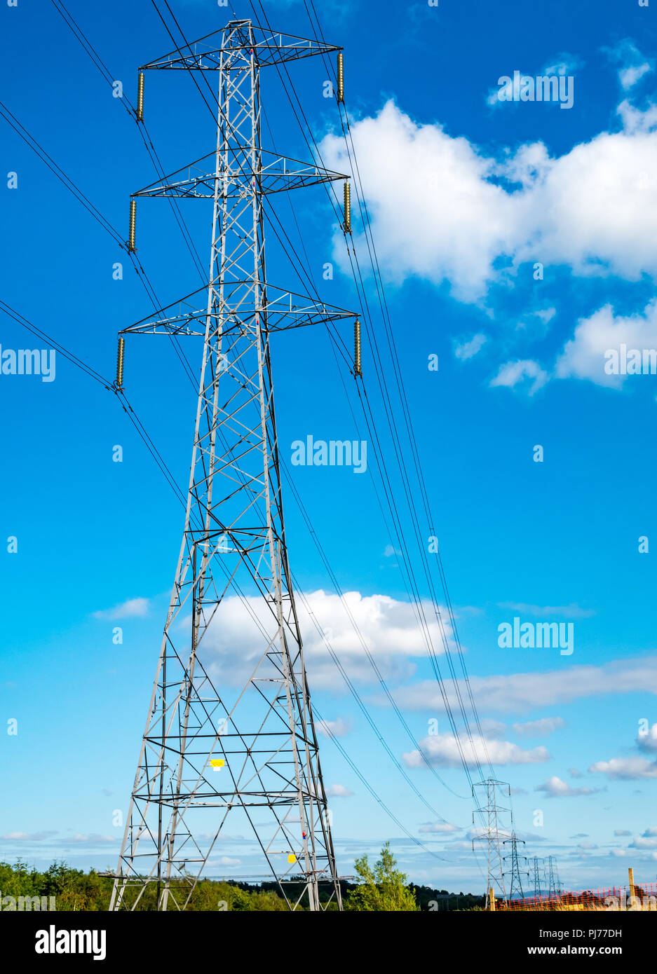 Electricity Pylon And Electric Cables High Resolution Stock Photography ...