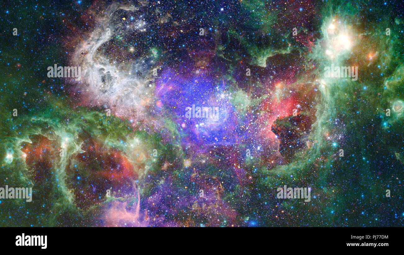 Nebula and stars in deep space, mysterious universe. Elements of this ...