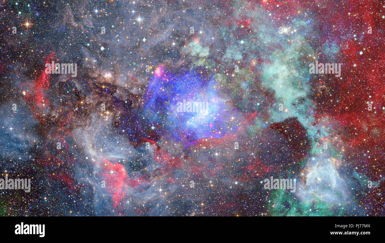 Nebula and stars in outer space. Elements of this image furnished by ...