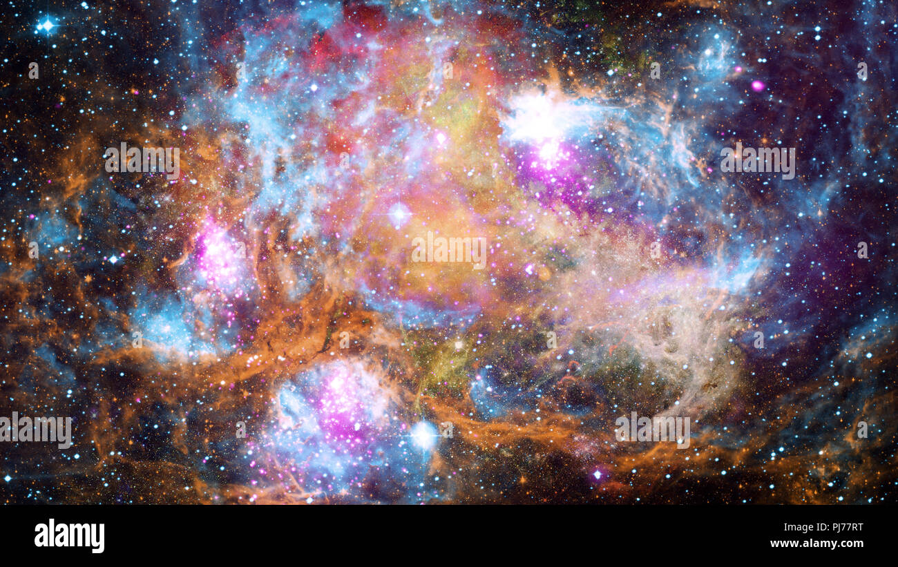 Nebula and galaxy in space. Elements of this image furnished by NASA ...