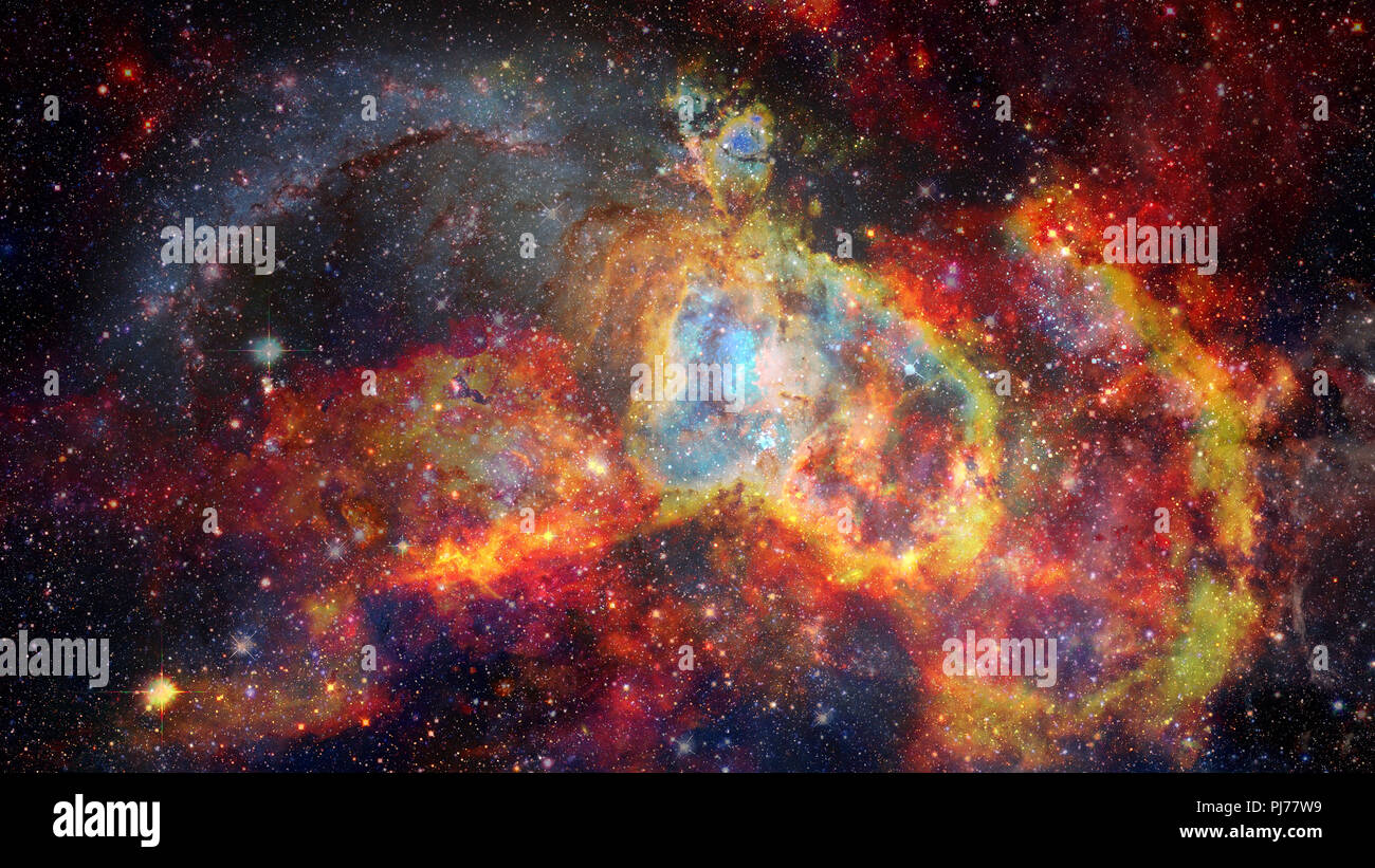Spiral galaxy in space. Elements of this image furnished by NASA Stock ...
