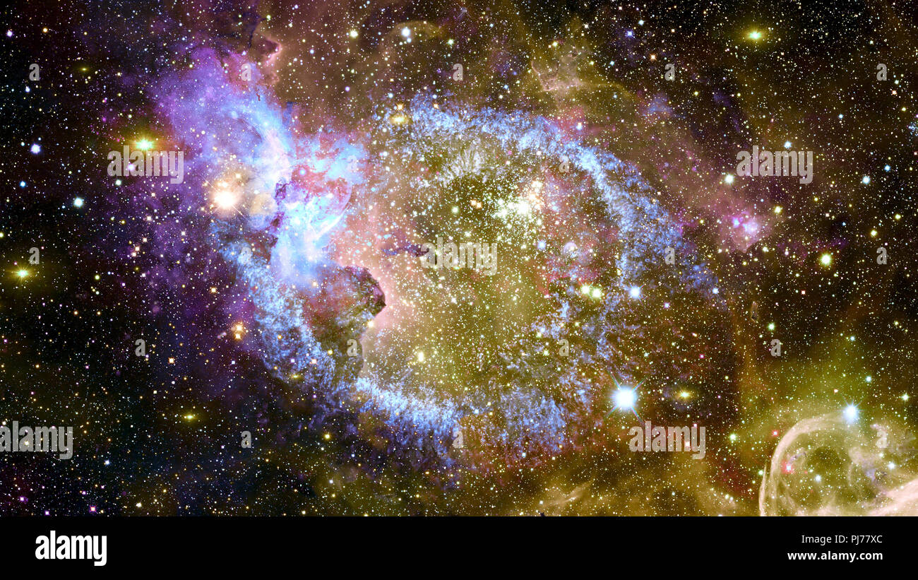 The Helix Nebula in deep space. Elements of this image furnished by ...