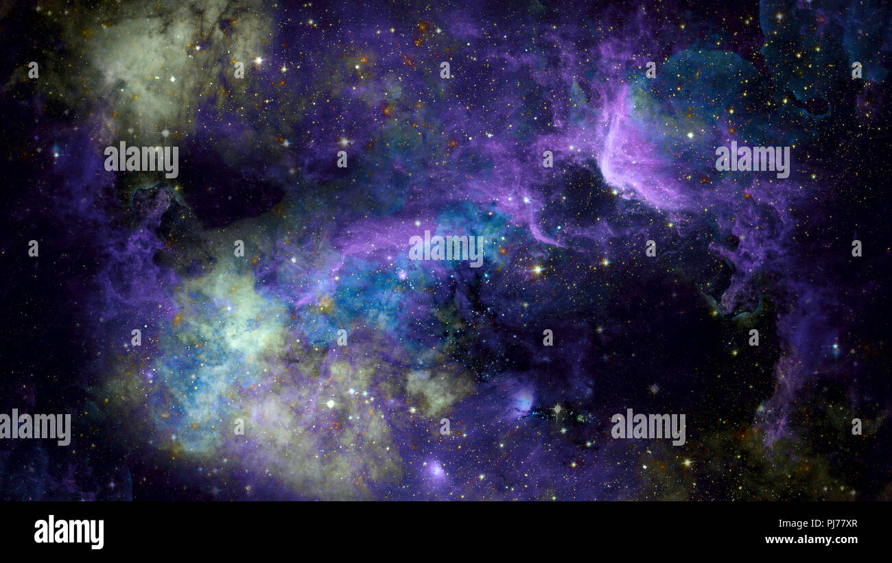 Starry deep space - nebula and galaxy. Elements of this image furnished ...