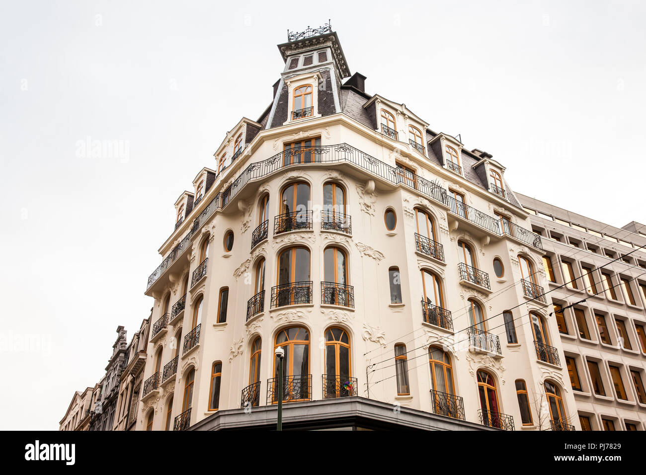 Beautiful antique building in Brussels city center Stock Photo - Alamy