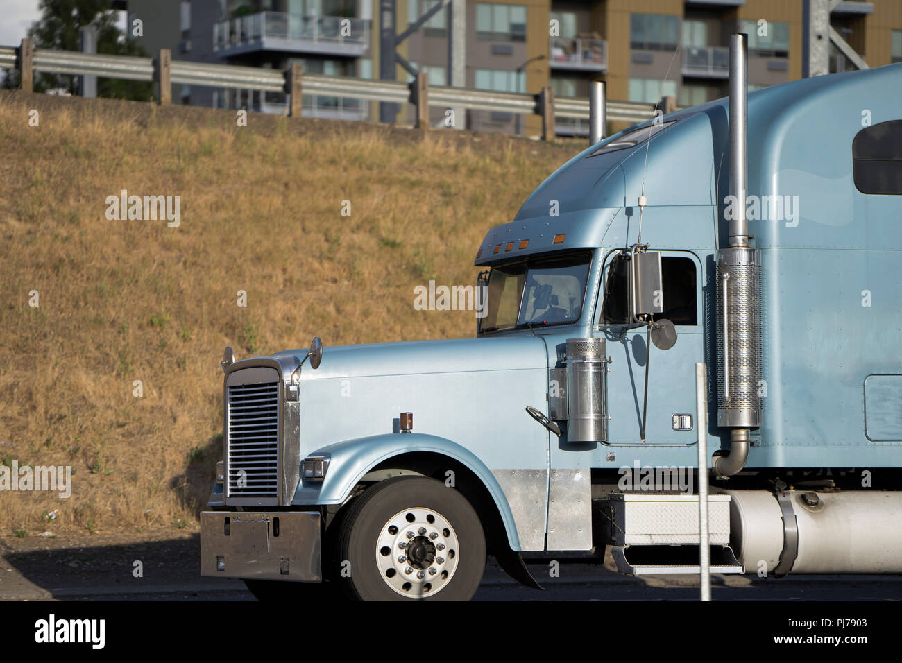 Powerful professional big rig semi trucks tractors with large cabs and ...